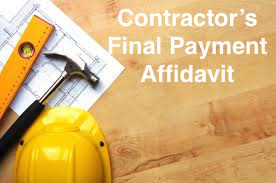 SERVING CONTRACTOR'S FINAL PAYMENT AFFIDAVIT BY CONTRACTORS (OR ...