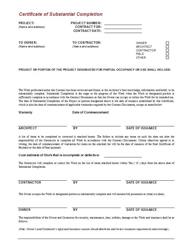 WHAT IS SUBSTANTIAL COMPLETION Florida Construction Legal Updates